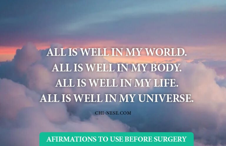 Positive Affirmations Before Surgery - Pre Surgery Affirmations