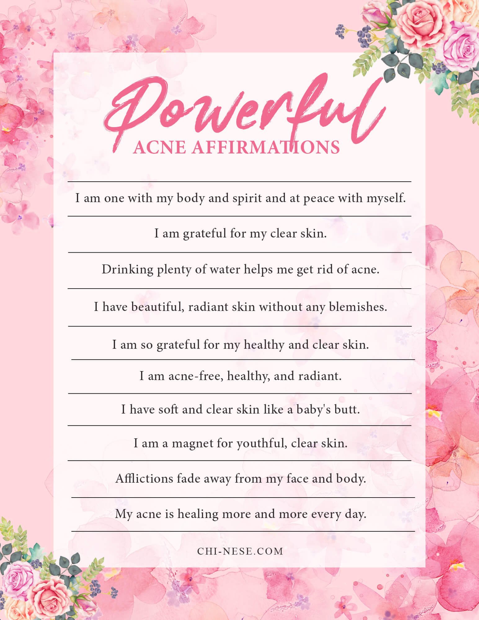 100+ Affirmations For Clear Skin: Manifest Acne Free Face