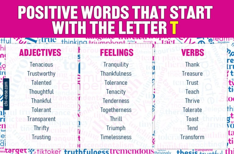 250 Positive Words That Start With T: From “Tall” to “Twilight”