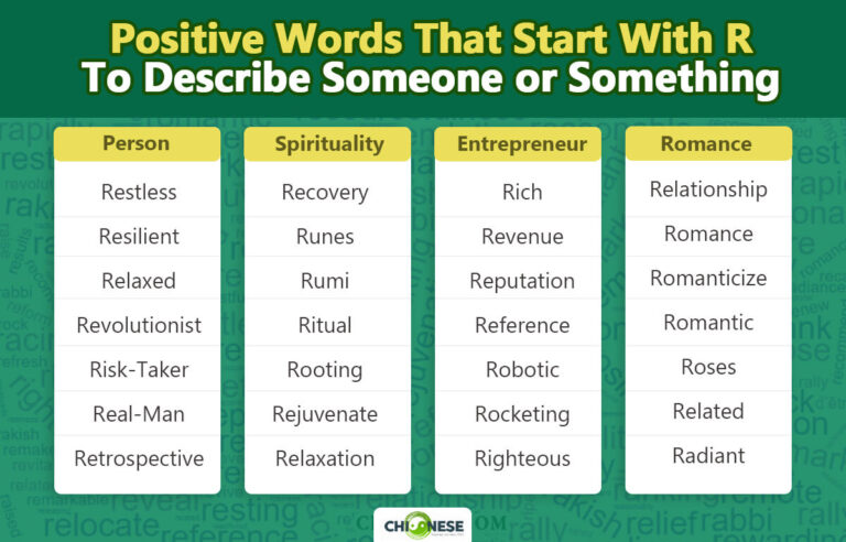 555 Positive Words That Start With R: From "Red" To "Roses"