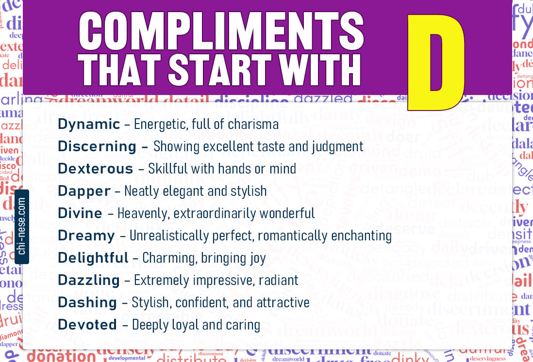 Positive Words That Start With D: Adjectives, Verbs & Compliments