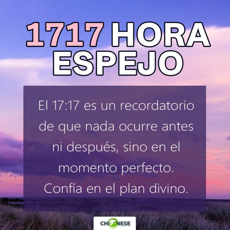 Hora espejo 1717 significado espiritual (amor, dinero, llama gemela)