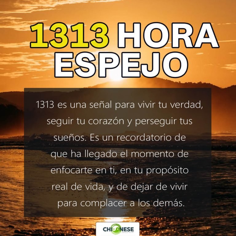 Hora espejo 1313 significado espiritual (amor, dinero, llama gemela)