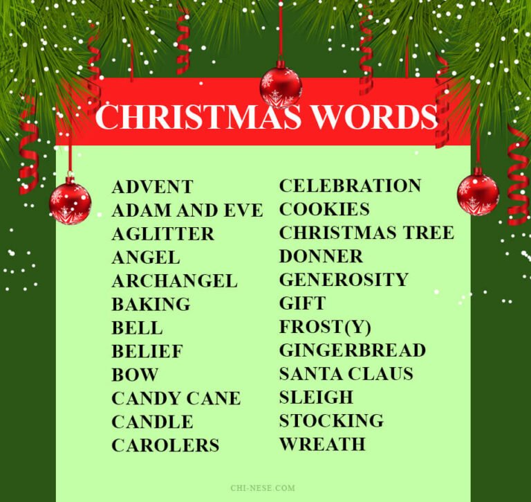 50+ Christmas Words From A to Z (With Meanings)