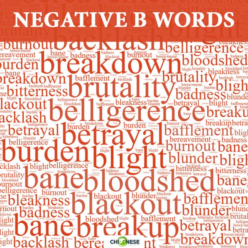 82 Sad and Negative Words That Start With B to Describe a Person