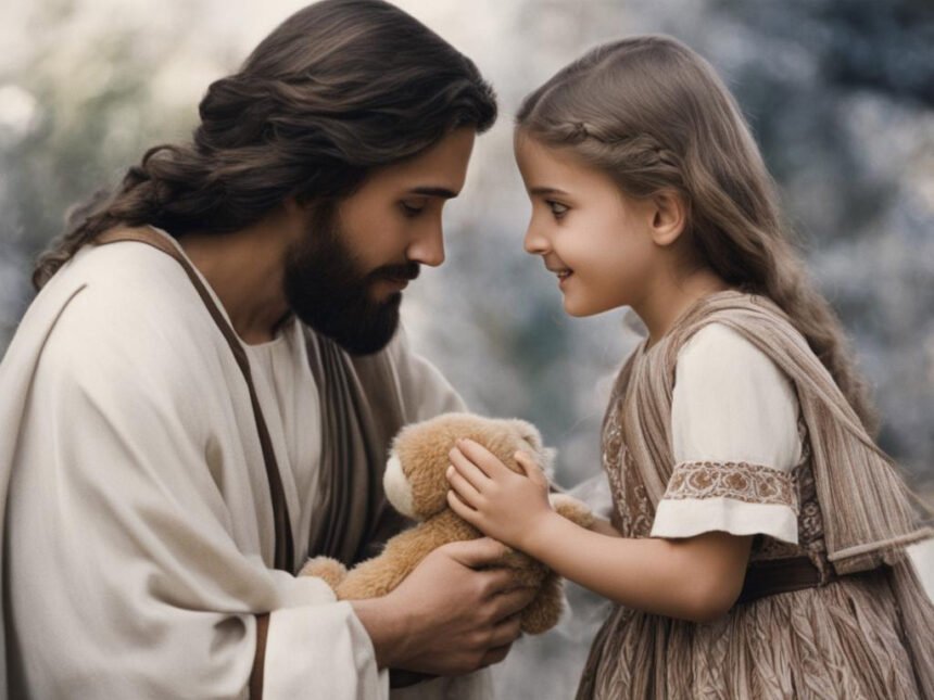 Jesus With A Teddy Bear (12 Beautiful Images) + Words of Wisdom