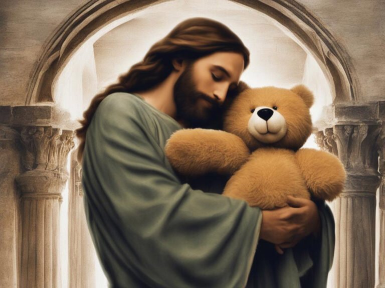 Jesus With A Teddy Bear (12 Beautiful Images) + Words of Wisdom