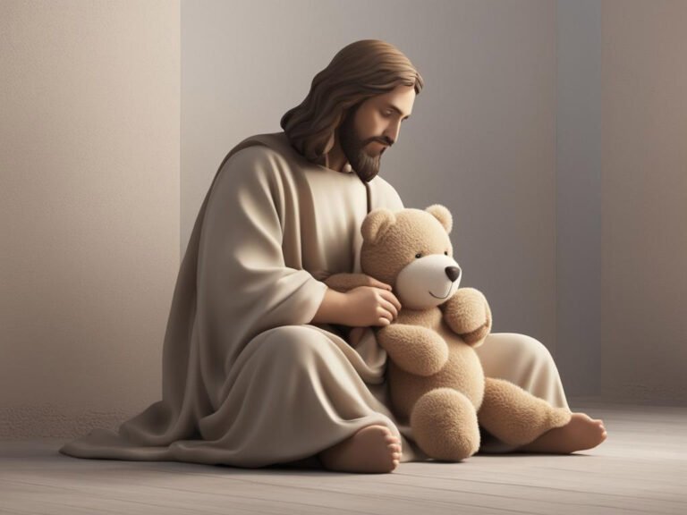 Jesus With A Teddy Bear (12 Beautiful Images) + Words of Wisdom