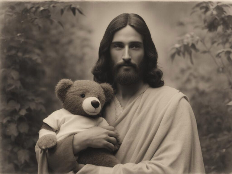 Jesus With A Teddy Bear (12 Beautiful Images) + Words of Wisdom