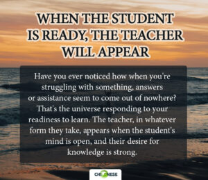 When The Student Is Ready, The Teacher Will Appear (Explained)