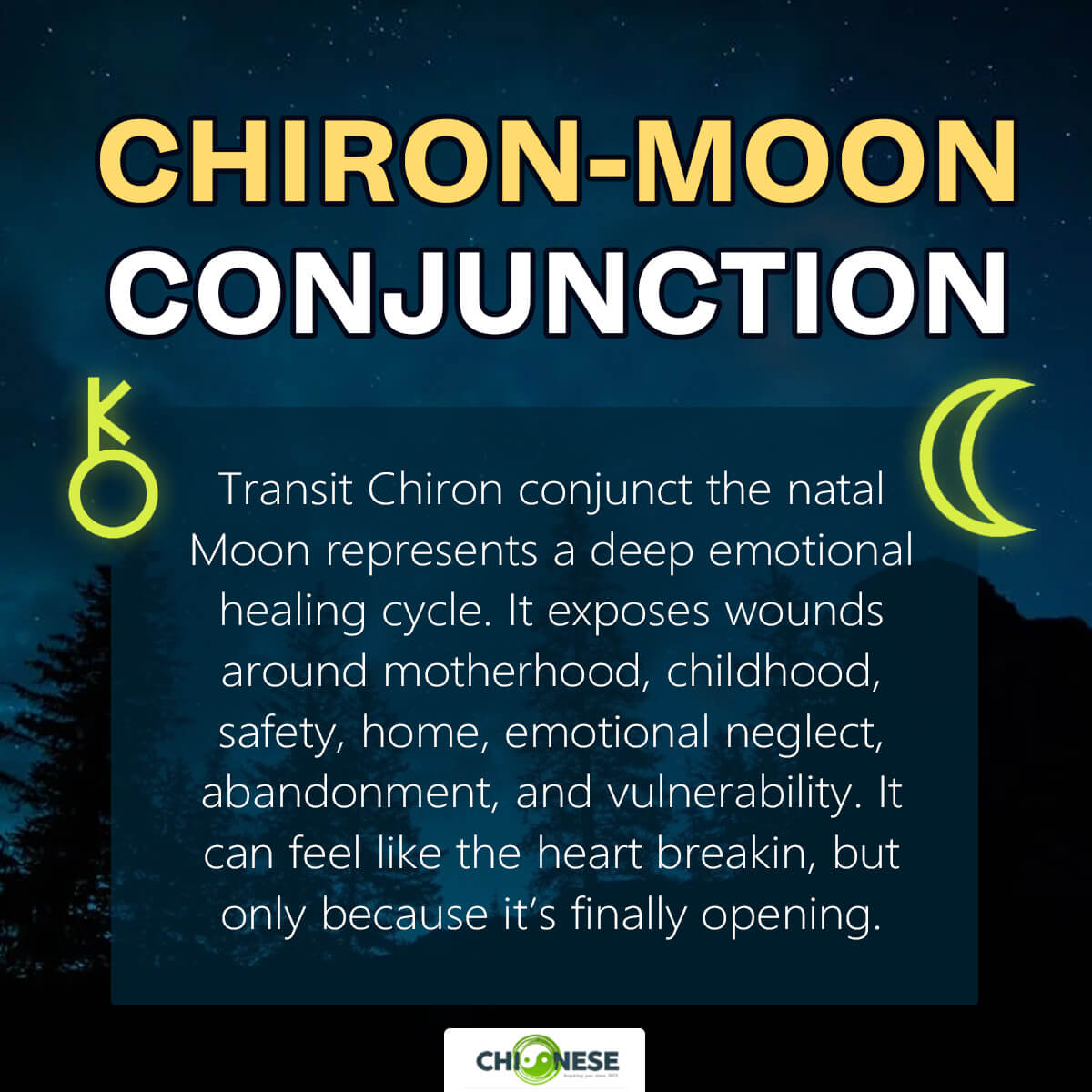 Chiron Conjunct Moon Transit: The Heart Meets the Wound