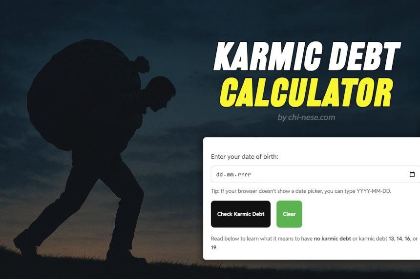 Karmic Debt Number Calculator: Find Out If You Carry Past-Life Lessons