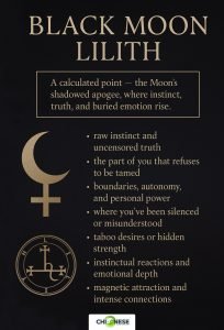 Black Moon Lilith Explained: Mythology, Astrology, Synastry, and Transits