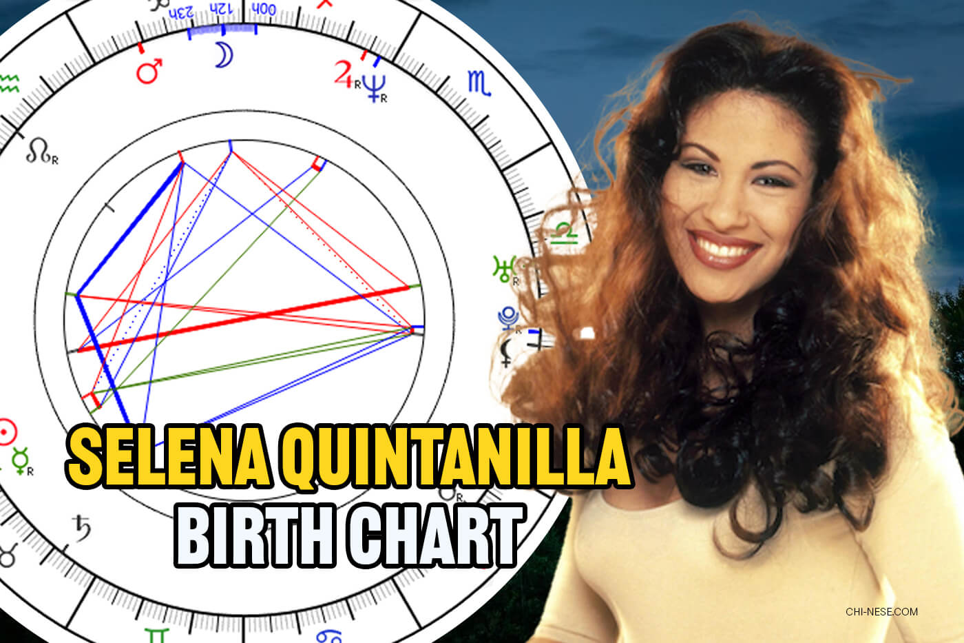 Selena Quintanilla Birth Chart and Transits at the Time of Her Death